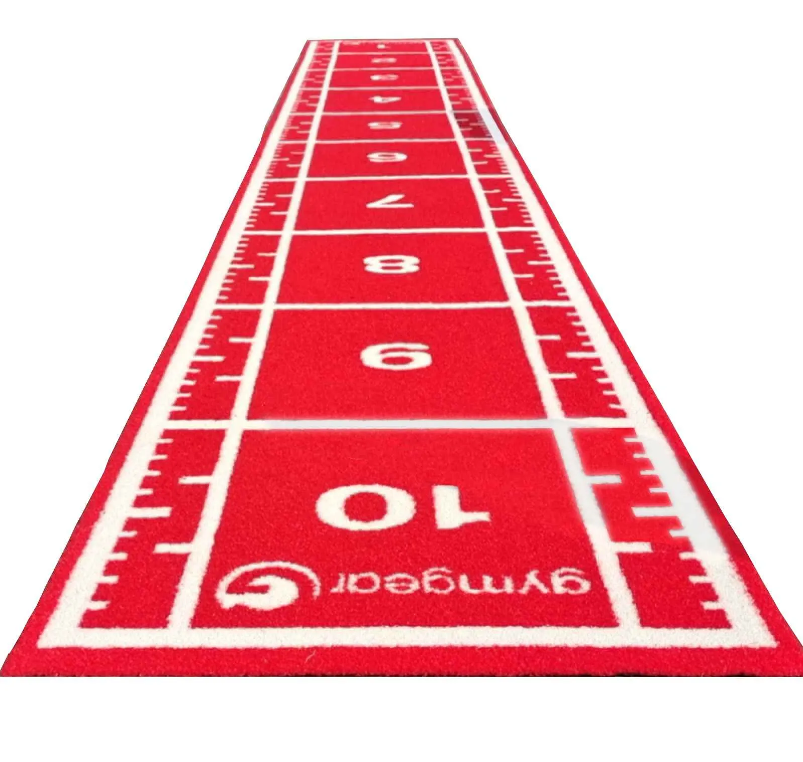 10m X 1.5m Sprint Track (Full Line Markings) – Red - Kustom Strength